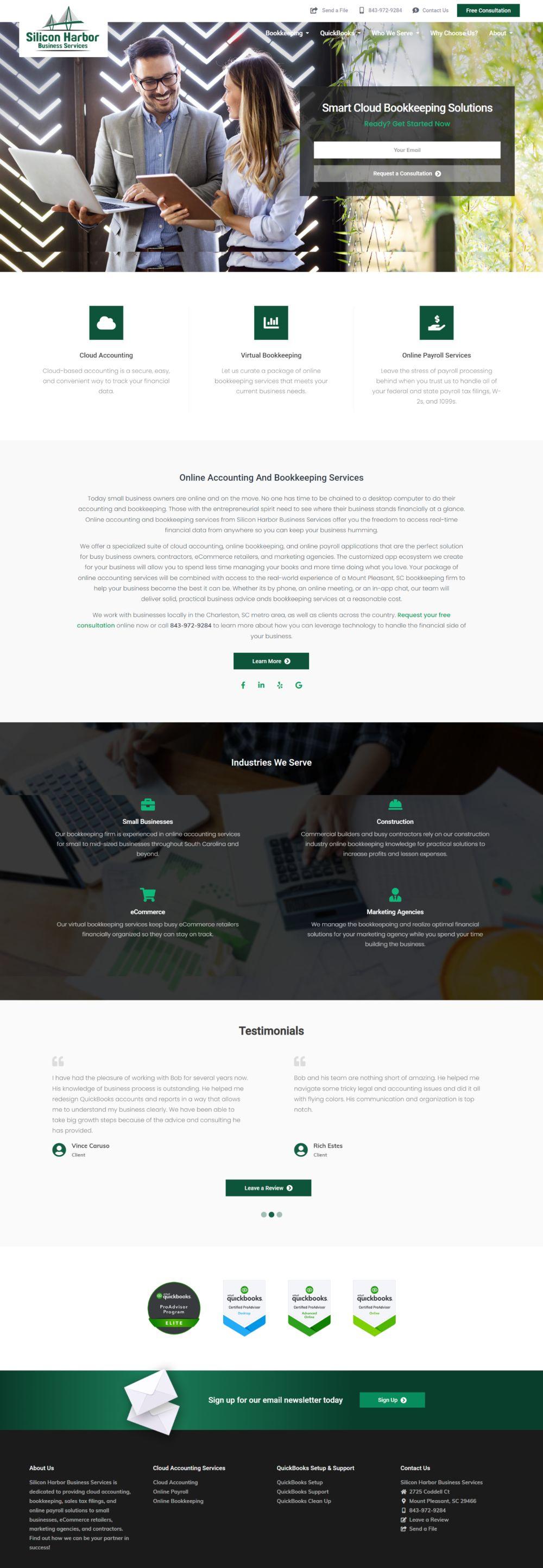 Cloud Accounting Web Development - Website Design